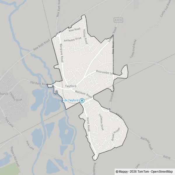 Map Twyford: map of Twyford, Wokingham RG10 9 and practical information