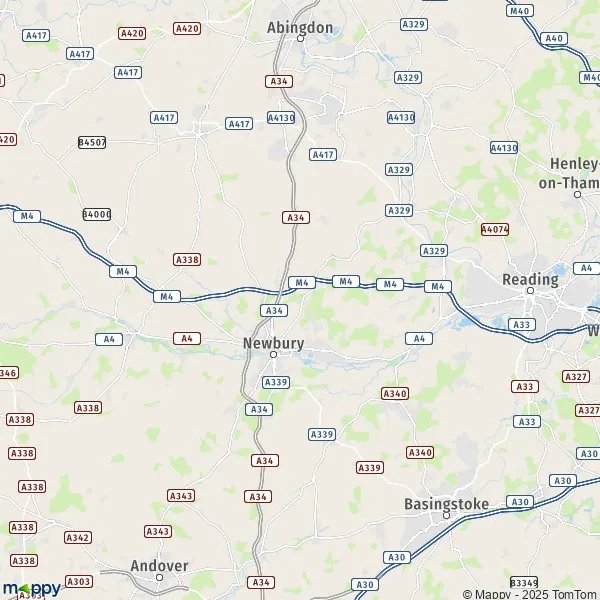 Map Newbury: map of Newbury (RG14 5) and practical information