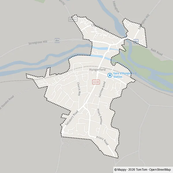 Map Hungerford: map of Hungerford, West Berkshire RG17 0 and practical ...