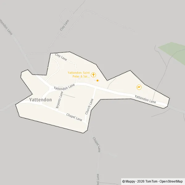 Map Yattendon: map of Yattendon, West Berkshire RG18 0 and practical ...