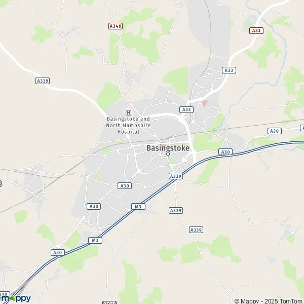 Map Basingstoke: map of Basingstoke, Basingstoke and Deane RG21 7 and ...