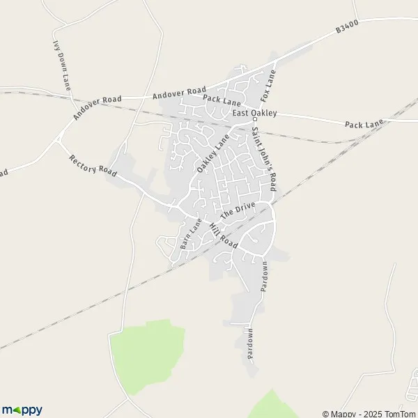 Map East Oakley: map of East Oakley, Basingstoke and Deane RG23 7 and ...
