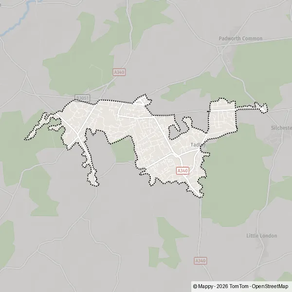 Map Tadley: map of Tadley, Basingstoke and Deane RG26 3 and practical ...