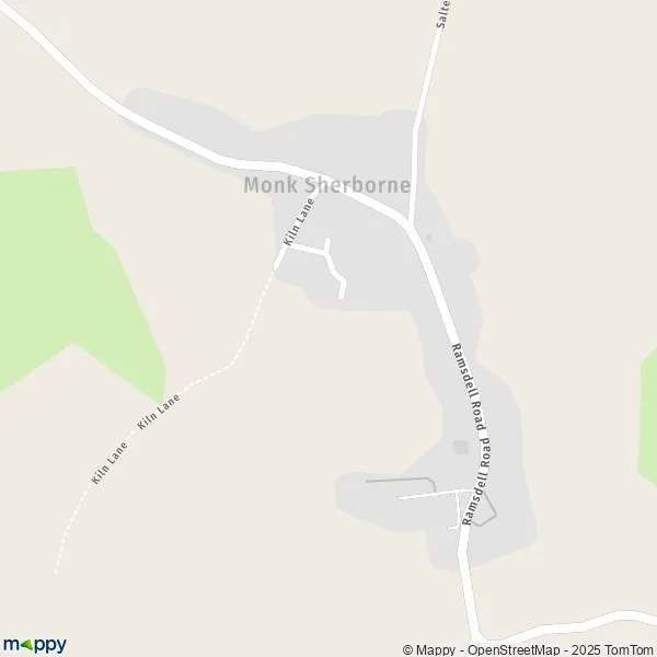 Map Monk Sherborne: map of Monk Sherborne, Basingstoke and Deane RG26 5 ...