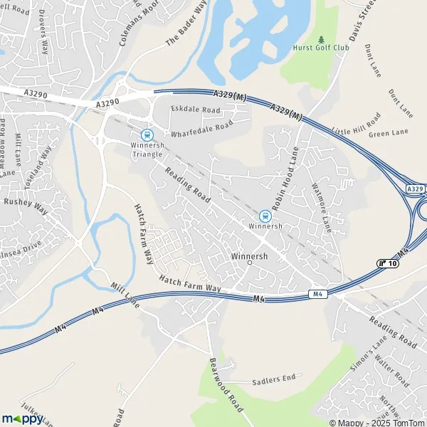Map Winnersh: map of Winnersh, Wokingham RG41 5 and practical information