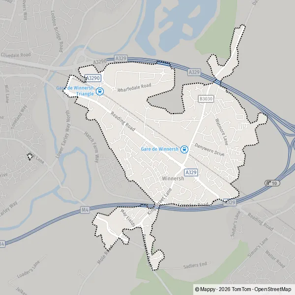Map Winnersh Triangle: map of Winnersh Triangle (Railway Station ...