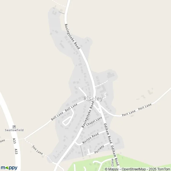 Map Riseley: map of Riseley, Wokingham RG7 1 and practical information