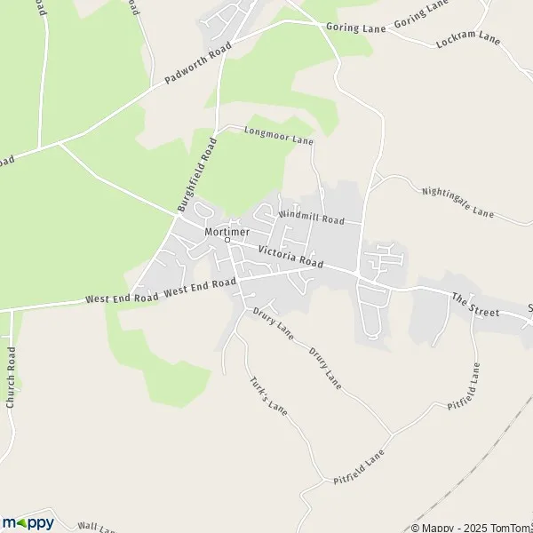 Map Mortimer: map of Mortimer, West Berkshire RG7 3 and practical ...