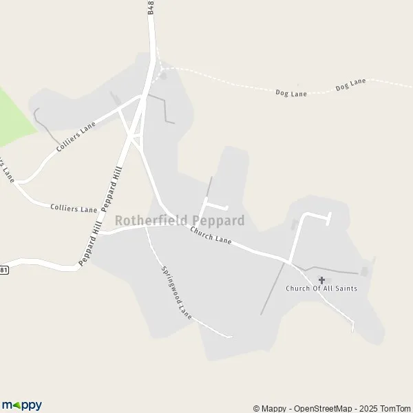 Map Rotherfield Peppard: map of Rotherfield Peppard, South Oxfordshire ...