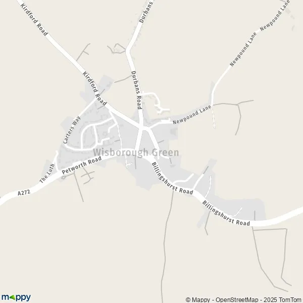 Map Wisborough Green: map of Wisborough Green, Chichester RH14 0 and ...