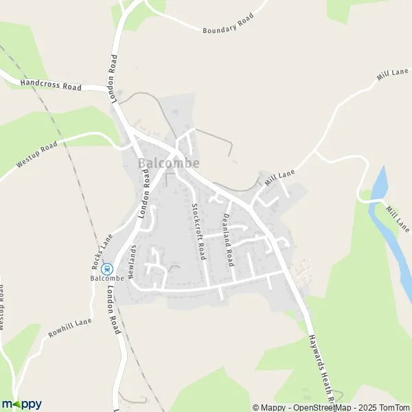 Map Balcombe: map of Balcombe, Mid Sussex RH17 6 and practical information