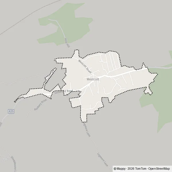 Map Westcott: map of Westcott, Mole Valley RH4 3 and practical information