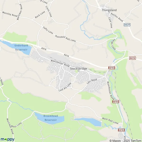 Map Stocksbridge: map of Stocksbridge, Sheffield S36 2 and practical ...