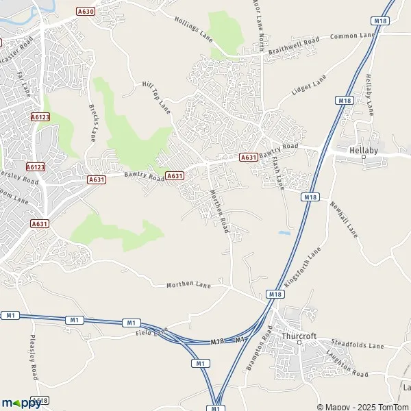 Map Wickersley Park: map of Wickersley Park, Rotherham S66 2 and ...