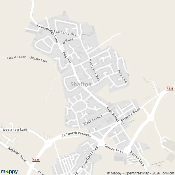 Map Shafton: map of Shafton, Barnsley S72 8 and practical information