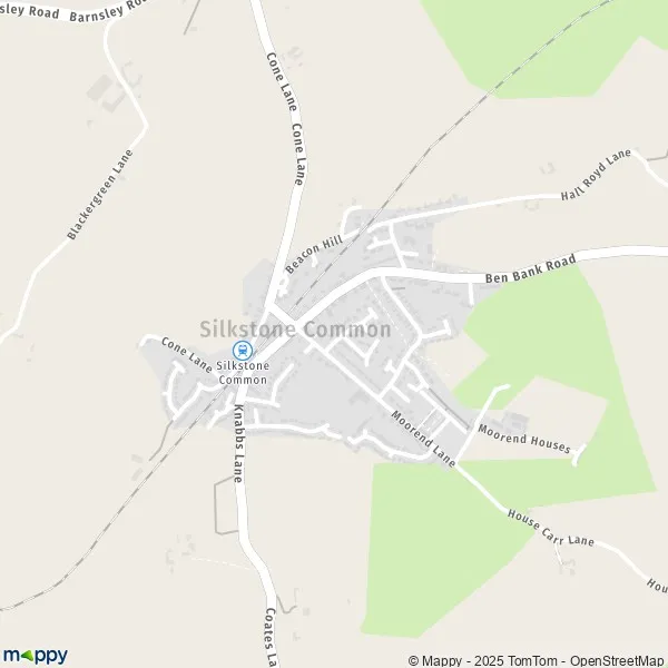Map Silkstone Common: map of Silkstone Common (Railway Station ...