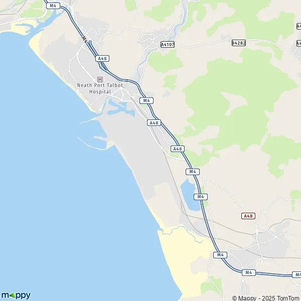 Map Margam: map of Margam (SA13 2) and practical information