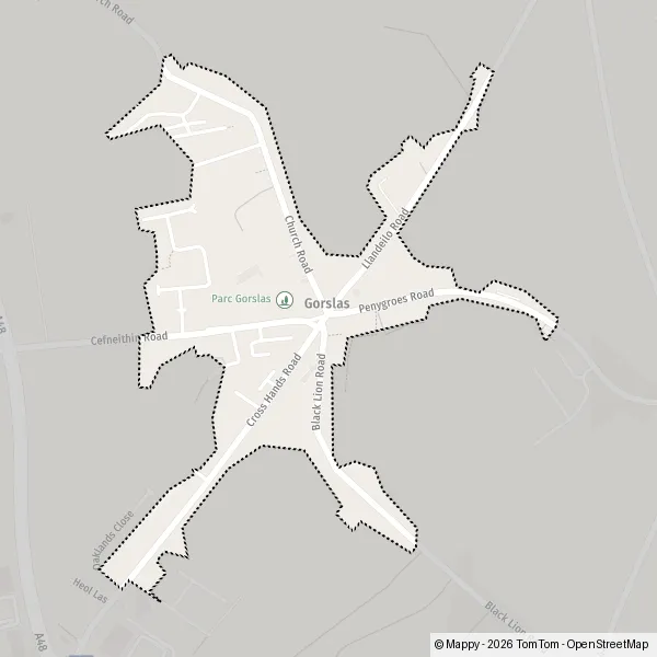 Map Gorslas: map of Gorslas, Carmarthenshire SA14 7 and practical ...