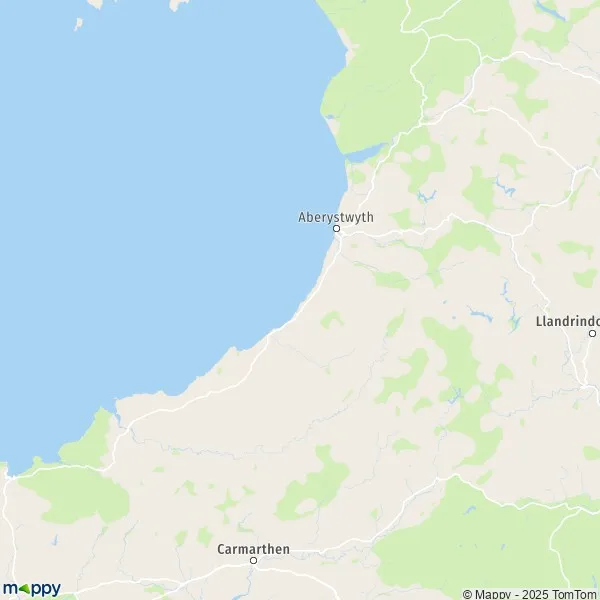 Map Aberporth: map of Aberporth (SA43 2) and practical information
