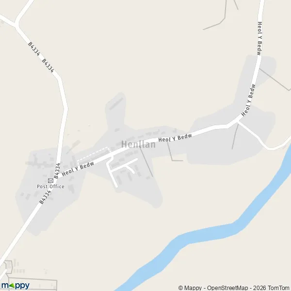 Map Henllan: map of Henllan, Ceredigion SA44 5 and practical information