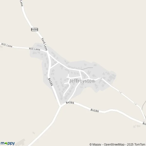 Map Jeffreyston: map of Jeffreyston, Pembrokeshire SA68 0 and practical ...