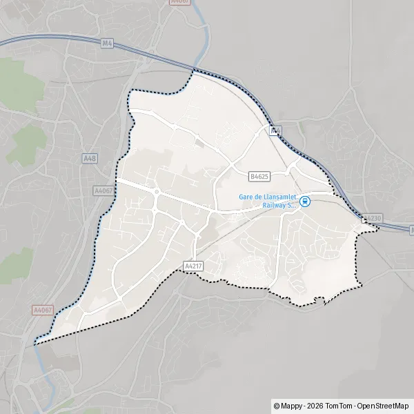 Map Llansamlet Railway Station: map of Llansamlet Railway Station ...