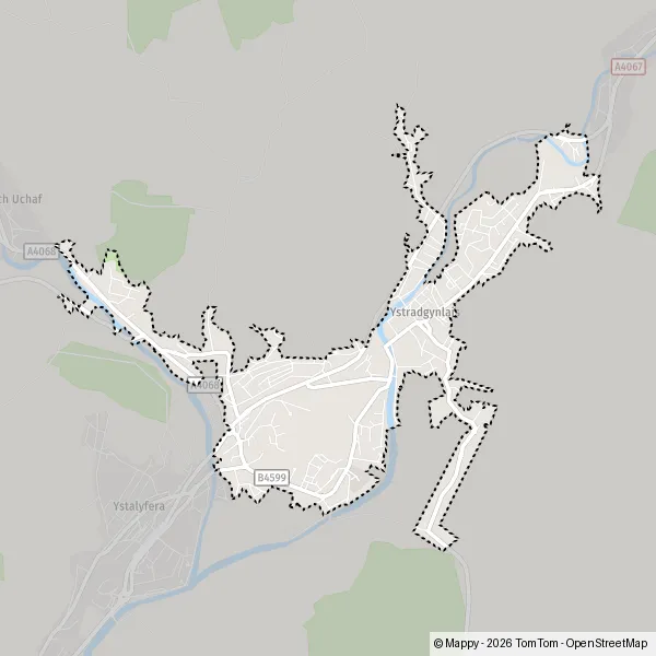 Map Ystradgynlais: map of Ystradgynlais, Powys SA9 1 and practical ...