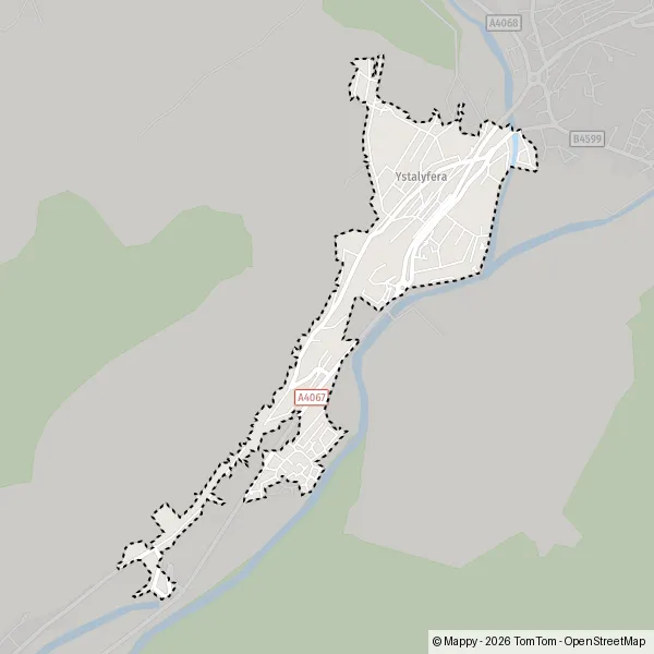 Map Ystalyfera: map of Ystalyfera, Neath Port Talbot SA9 2 and ...