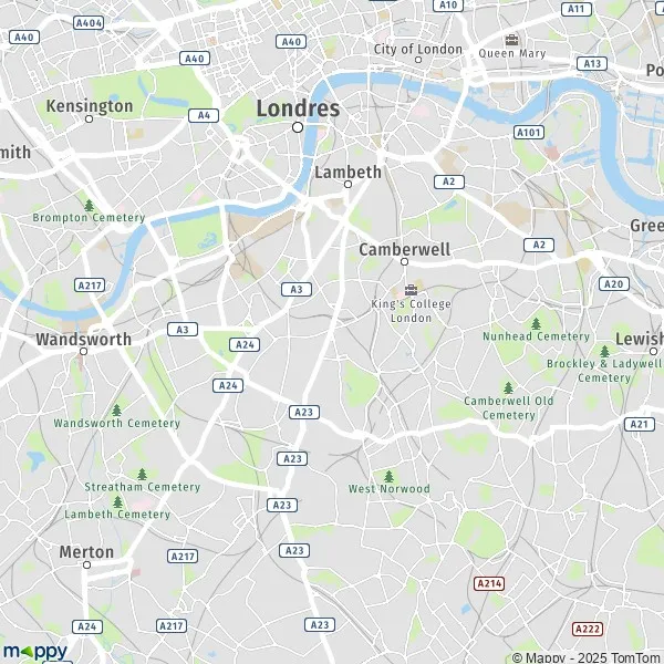 Map Lambeth: map of Lambeth (SE1 7) and practical information