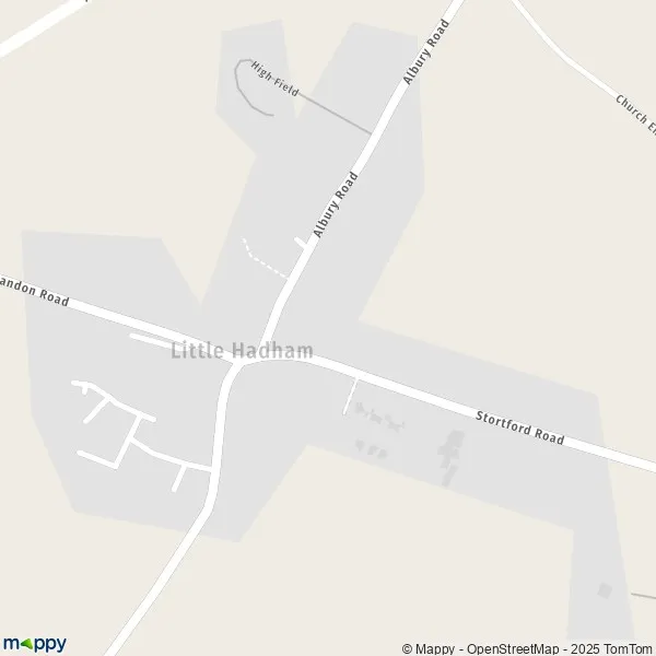Map Little Hadham: map of Little Hadham, East Hertfordshire SG11 2 and ...