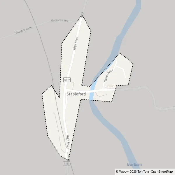 Map Stapleford: map of Stapleford, East Hertfordshire SG14 3 and ...
