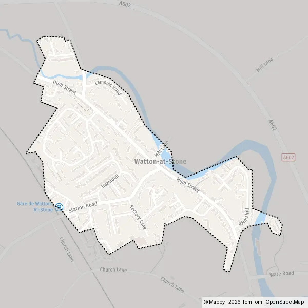 Map Watton at Stone: map of Watton at Stone, East Hertfordshire SG14 3 ...