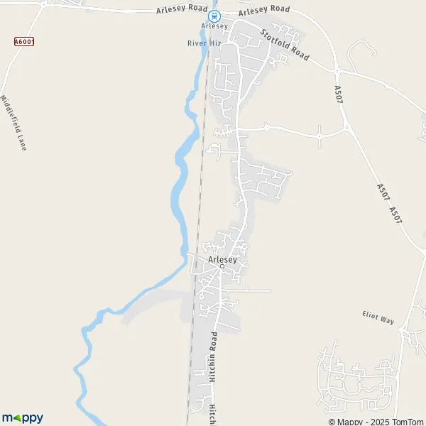 Map Arlesey: map of Arlesey, Central Bedfordshire SG15 6 and practical ...