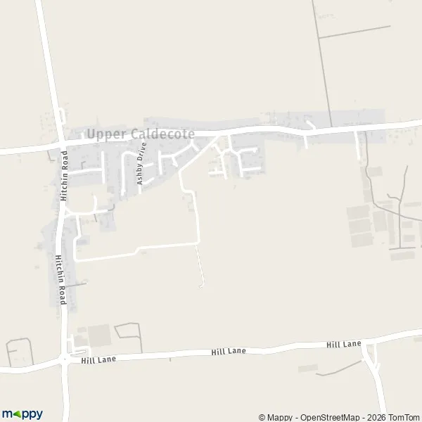 Map Upper Caldecote: map of Upper Caldecote, Central Bedfordshire SG18 ...