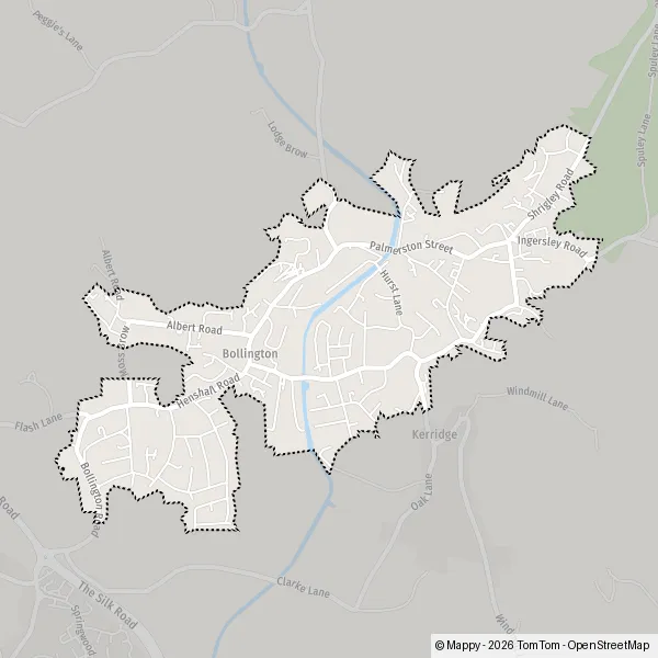 Map Bollington: map of Bollington, Cheshire East SK10 5 and practical ...
