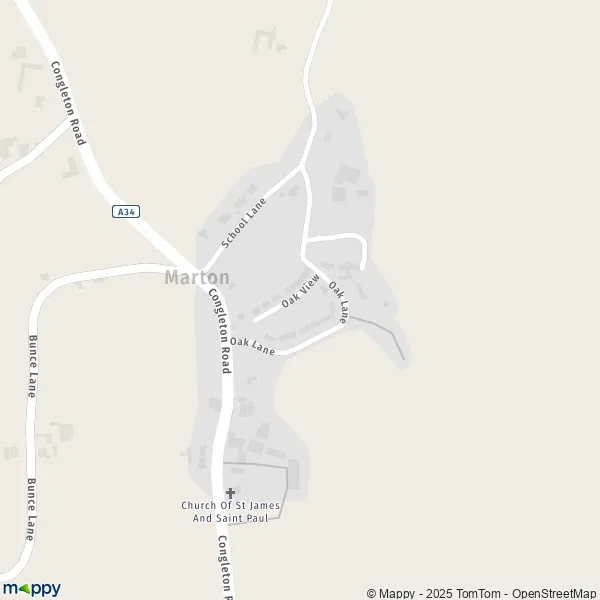 Map Marton: map of Marton, Cheshire East SK11 9 and practical information