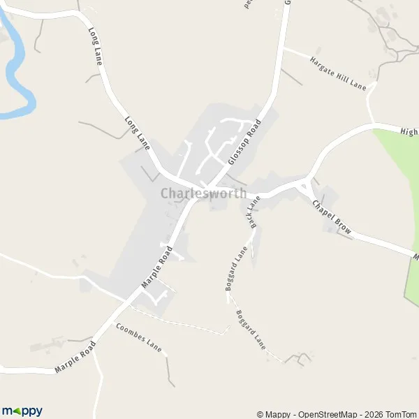 Map Charlesworth: map of Charlesworth, High Peak SK13 5 and practical ...