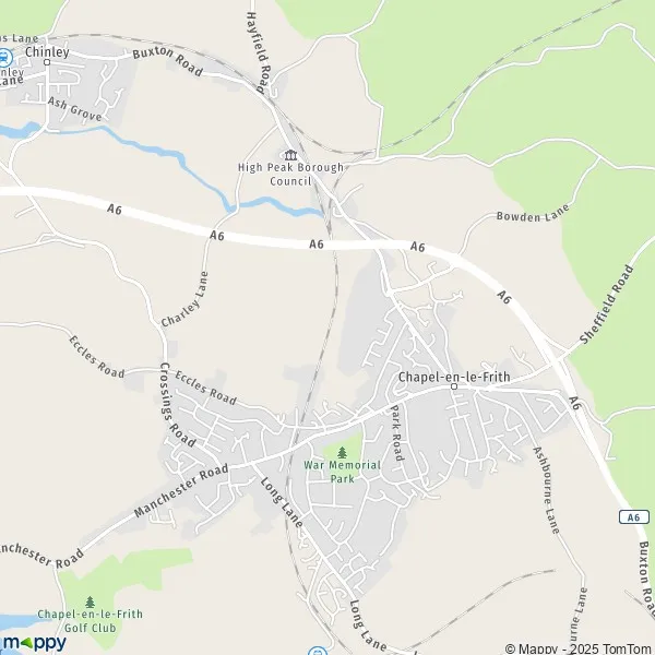 Map Chapel-en-le-Frith: map of Chapel-en-le-Frith, High Peak SK23 0 and ...