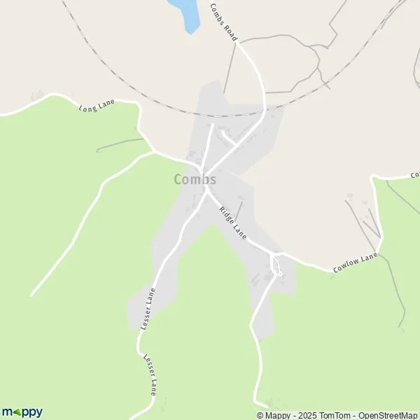 Map Combs: map of Combs, High Peak SK23 9 and practical information