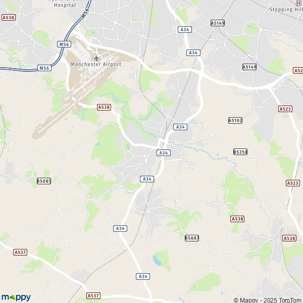 Map Alderley Edge: map of Alderley Edge, Cheshire East SK9 7 and ...