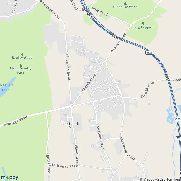 Map Iver Heath: map of Iver Heath, Buckinghamshire SL0 0 and practical ...
