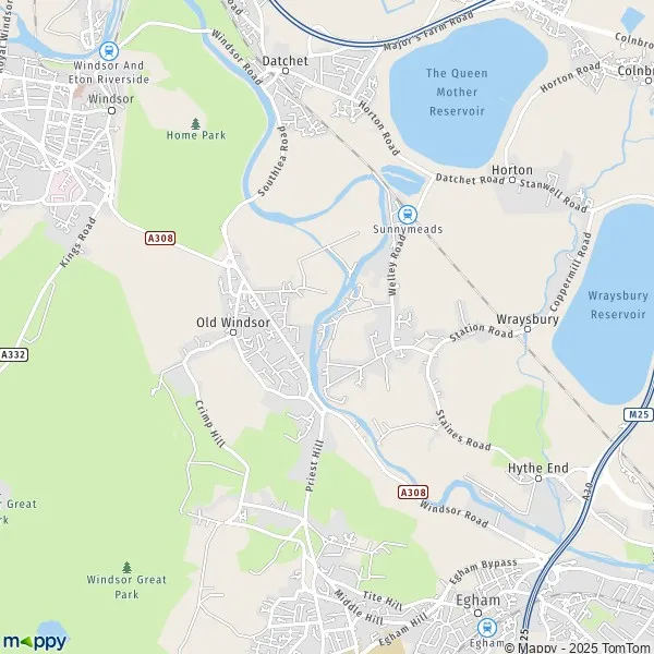 Map Old Windsor: map of Old Windsor, Windsor and Maidenhead SL4 2 and ...