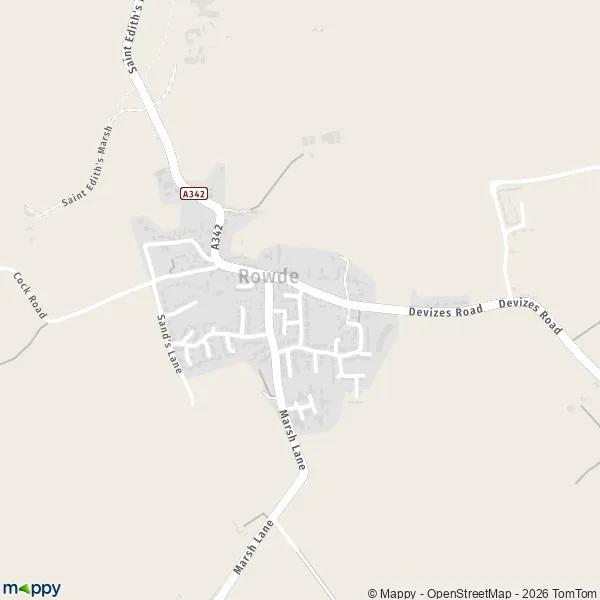 Map Rowde: map of Rowde, Wiltshire SN10 2 and practical information