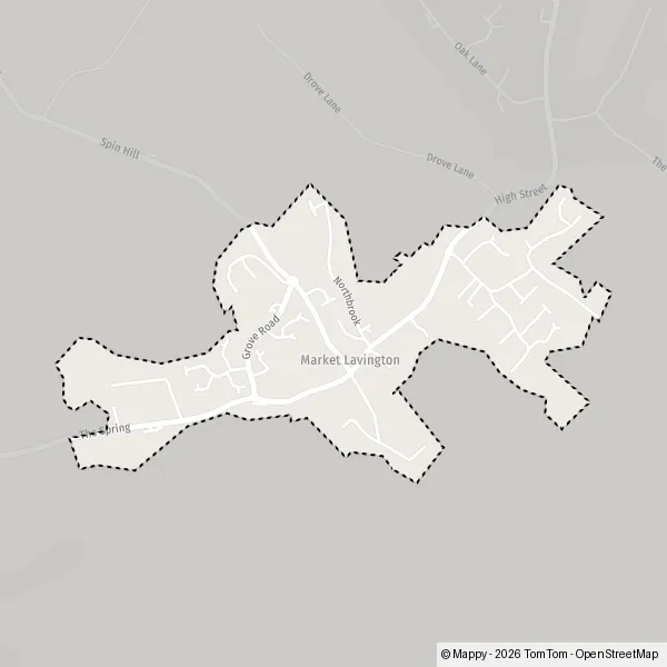 Map Market Lavington: map of Market Lavington, Wiltshire SN10 4 and ...
