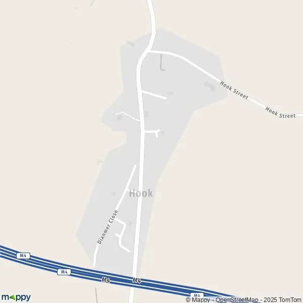 Map Hook: map of Hook, Wiltshire SN4 8 and practical information