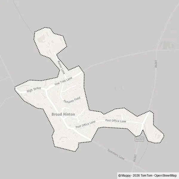 Map Broad Hinton: map of Broad Hinton, Wiltshire SN4 9 and practical ...