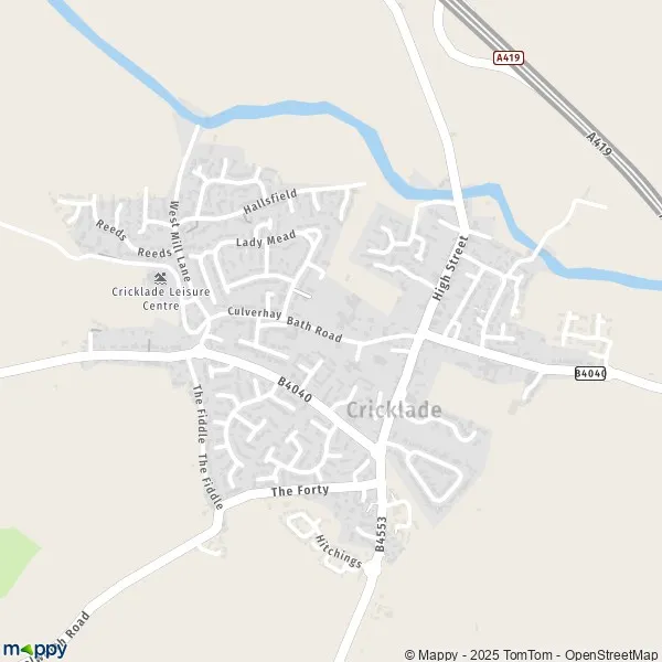 Map Cricklade: map of Cricklade, Wiltshire SN6 6 and practical information