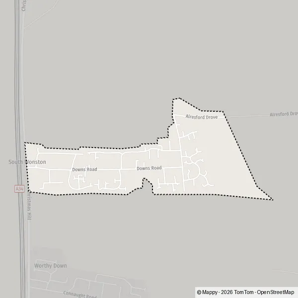 Map South Wonston: map of South Wonston, Winchester SO21 3 and ...