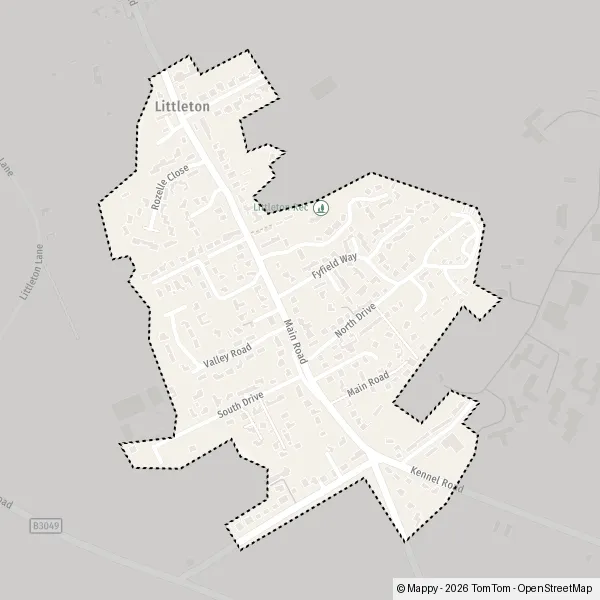 Map Littleton: map of Littleton, Winchester SO22 6 and practical ...