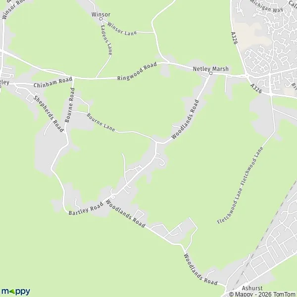 Map Netley Marsh: map of Netley Marsh, New Forest SO40 7 and practical ...